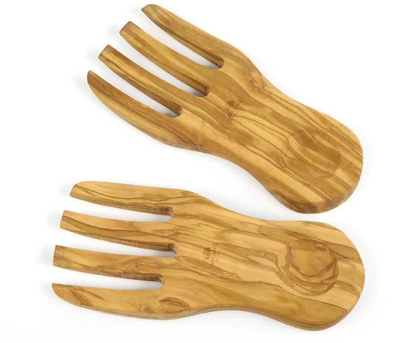 Bear Claw Salad Servers, Olive Wood – Kitchen Bits